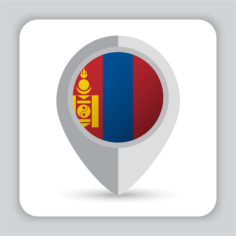 Mongolia Flag Pin Map Icon 35033334 Vector Art At Vecteezy