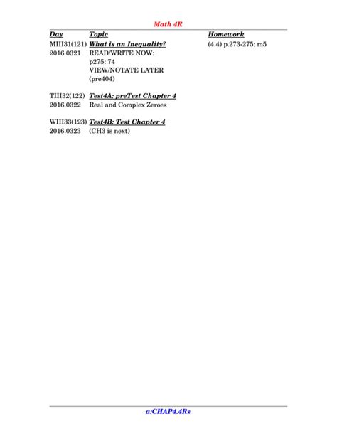 Precalculus Chapter 4 Polynomials Pdf
