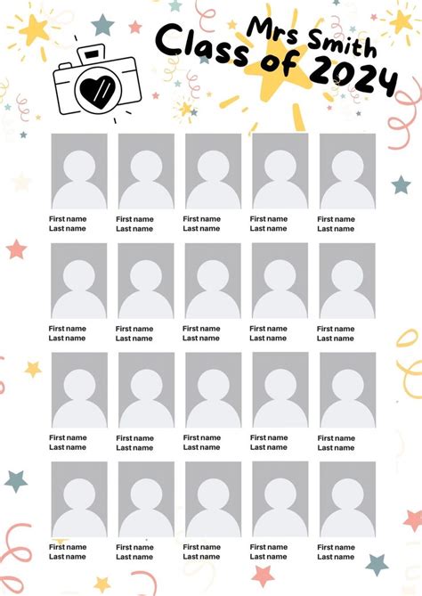 Teacher Photo T Class Memory Book Canva Template Printable Printable Memory Book Class