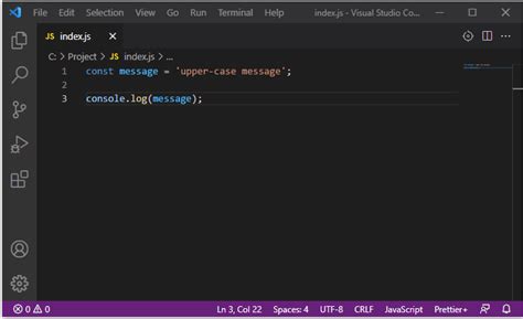 Vs Code Transform Text To Upper Case Dirask