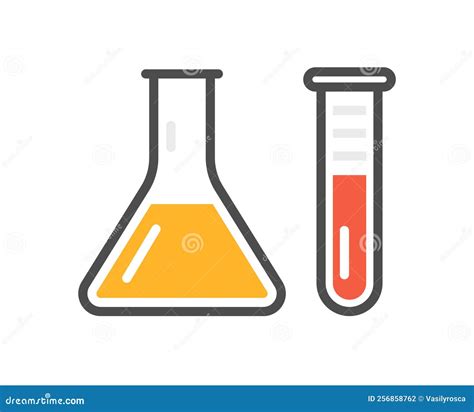 Laboratory Beaker Icon Test Tube Chemistry Experimental Logo Lab