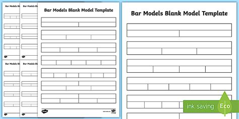 Blank Bar Model Template Primary Maths Resource Twinkl