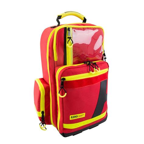 Medical Backpack Emergency Paramedic Bag Red Large 23 Litre Polyester Empty