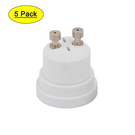 5pcs Gu10 To E12 Light Bulb Base Screw Extender Adapter Holder Socket