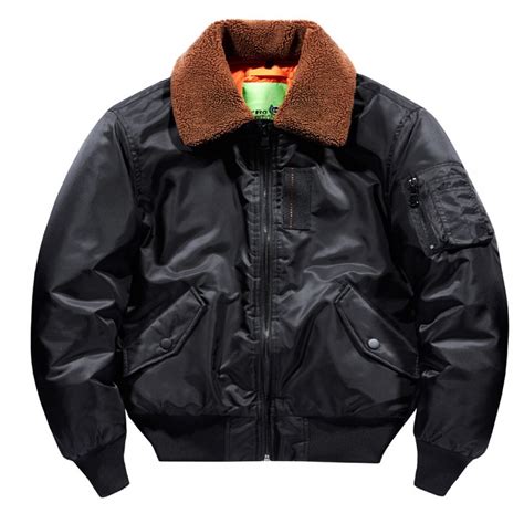 Mens Classic B15 Bomber Flight Fur Collar Jacket