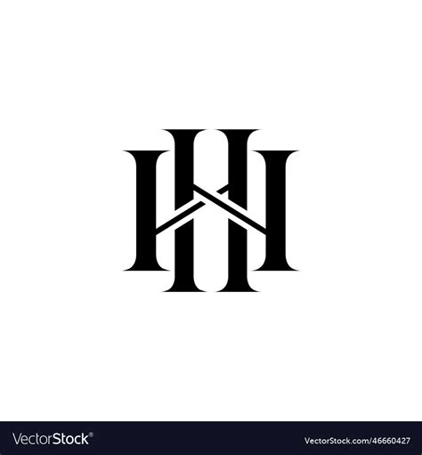 Hh Initials Logo Design Initial Letter Logo Vector Image