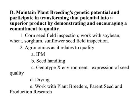 Seed Quality Assurance And Control Pptx