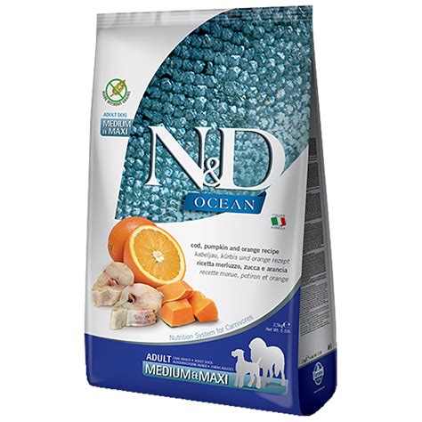 Farmina Nandd Ocean Cod Pumpkin And Orange Recipe Adult Mini Kibble Dry