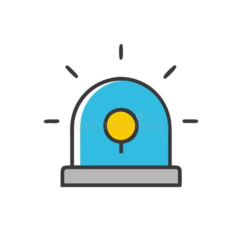 Blue Emergency Alert Vector For Digital Design And Safety Signage Stock