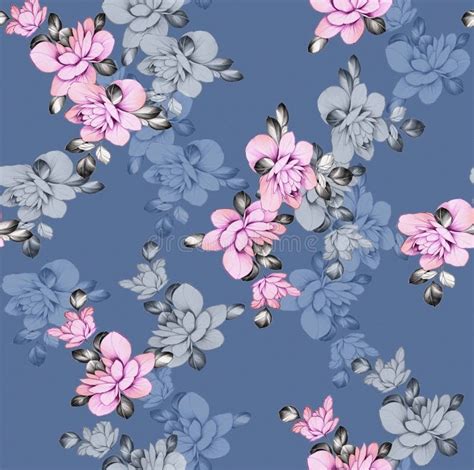 Beautiful Flower Pattern Of Colorful Flower Nd Background Stock Illustration Illustration Of