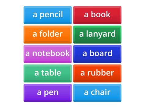 Classroom Objects Reading Pre Entry Esol Flip Tiles