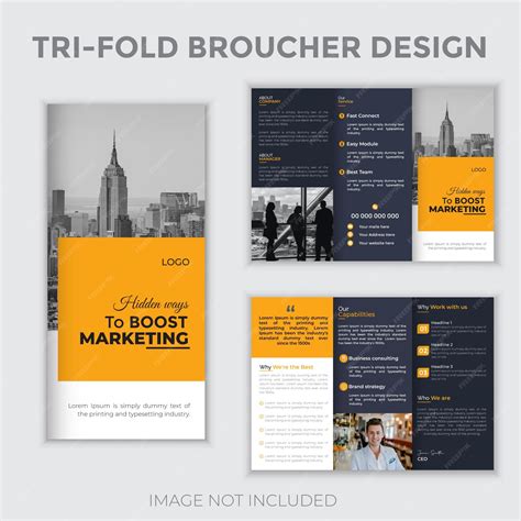 Premium Vector Professional Corporate Trifold Broucher Template Design