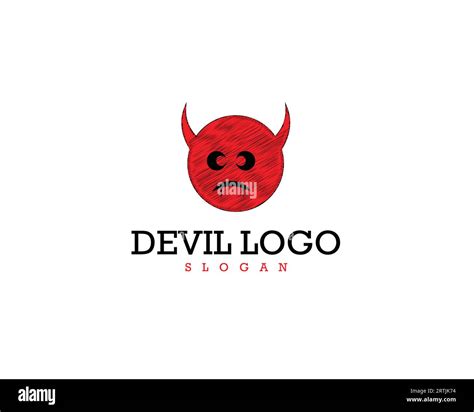 Devil Logo Design Vector Template Scary Red Devil Logo Sad Devil Logo