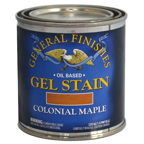 General Finishes 12 Pt Colonial Maple Gel Stain Oil Based Heavy Bodied
