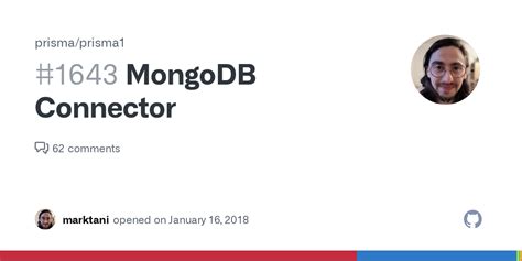 Mongodb Connector · Issue 1643 · Prismaprisma1 · Github
