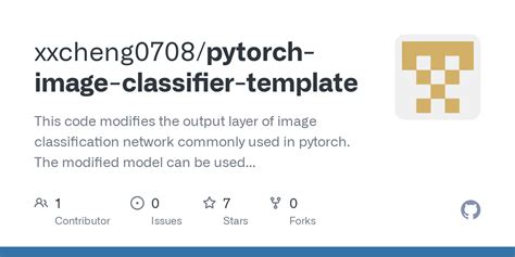 Github Xxcheng Pytorch Image Classifier Template This Code Modifies The Output Layer Of