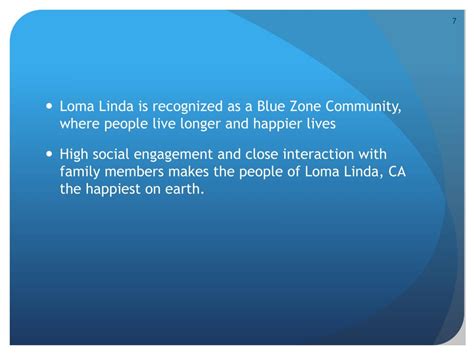 Ppt The Happy Lives Of Loma Linda Exploring The Wellness Of A