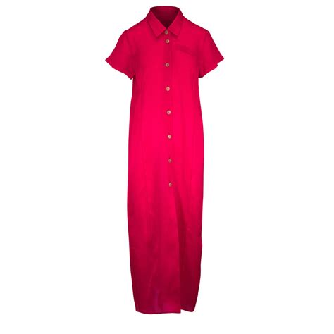 Khaite Effy Raspberry Compact Organza Dress Mitchell Stores