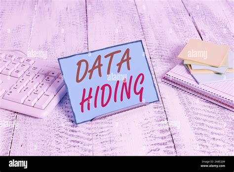 Word Writing Text Data Hiding Business Photo Showcasing Secretly