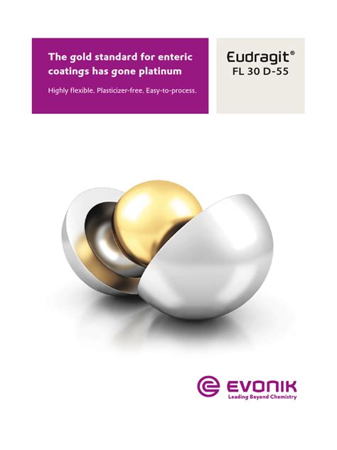 Evonik Eudragit Fl 30 D 55 Broschure2022 Pdf Polymers Materials