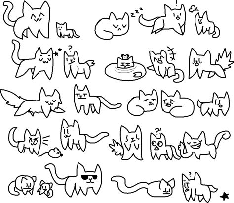 Doodle Cats Base F2u By Thornesbases On Deviantart