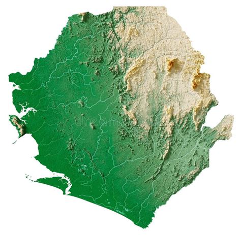 Sierra Leone Relief Map Stock Illustration Illustration Of Sierra