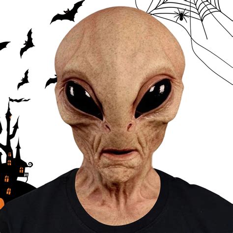 Halloween Alien Mask Alien Latex Full Head Mask Funny Cosplay Prop Mask