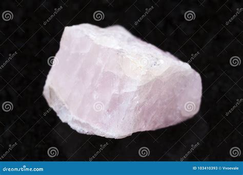 Raw Morganite Pink Beryl Crystal On Dark Stock Image Image Of Pink