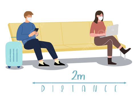 사회적 거리 그림 스타일 안전 거리 사회적 거리두기 일러스트 스타일 거리 Png 일러스트 및 Psd 이미지 무료 다운로드 Pngtree