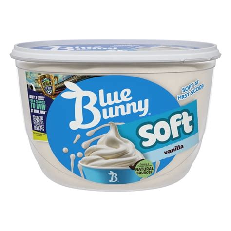 Blue Bunny Soft Vanilla Flavored Frozen Dairy Dessert 46 Fl Oz