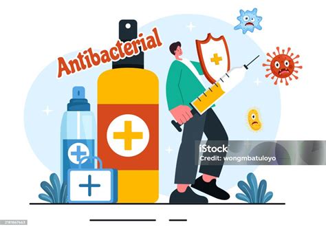 Antibacterial Vector Illustration Of Handwashing Virus Prevention And