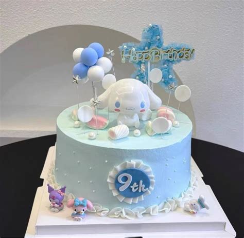 Cinnamoroll Cinamon Roll Birthday Cake Topper Decoration Toys Figurine Food And Drinks Homemade