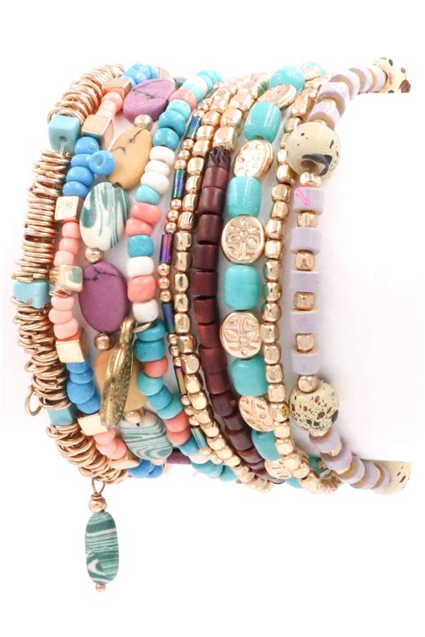 Turquoise Assorted Bead Bracelet Bracelets