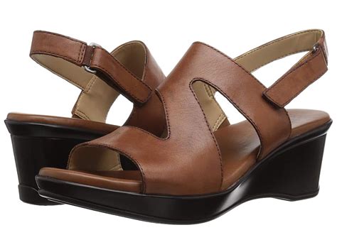 Women Naturalizer Womens Valerie Leather Slingback Wedge Sandals