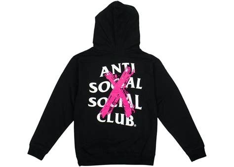 Anti Social Social Club Cancelled Hoodie Black Pink X Anti Social