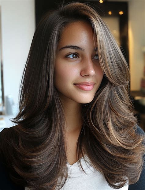 35 Feathered Layered Haircuts For Long Hair Soft And Flowing Face Framing Layers