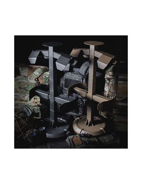 Plate Carrier Body Armour And Helmet Display Stand Tan