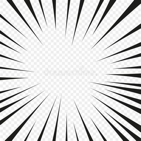 Líneas Radiales Del Fondo En Un Fondo Blanco Velocidad Del Cómic