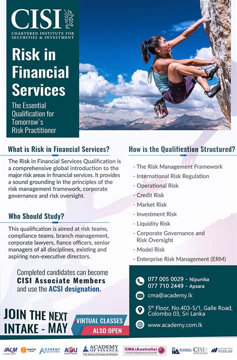 Cisi Risk In Financial Services Academy Of Finance