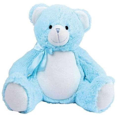Personalised Blue Memory Bear Sympathy Bear Bereavement Teddy Bear