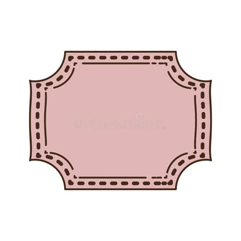 Vintage Frame Icon With Rectangular Shape Stock Vector Illustration Of Rectangular Invitation