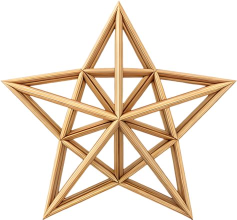Elegant Five Pointed Star With Sleek Symmetrical Radiant Glowing Design 60378811 Png