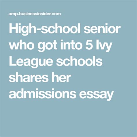 41 College Essay Examples Ivy League Png Scholarship