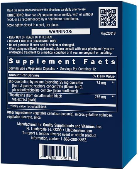 Life Extension Senolytic Activator 24 Vegetarian Capsules M And M