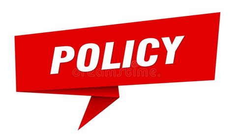 Policy Banner Policy Speech Bubble Label Sticker Sign Template