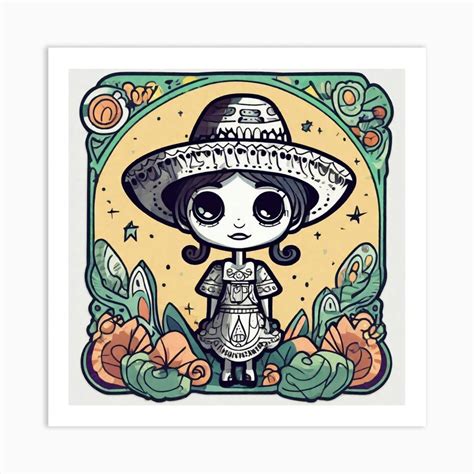 Mexican Girl 37 Art Print By Pat4u Fy