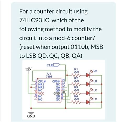 Solved For A Counter Circuit Using 74hc93ic Which Of The
