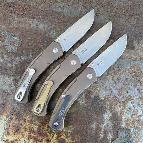 Giantmouse Ace Iona V2 Bronze Aluminum Magnacut Stonewashed Blade Iona