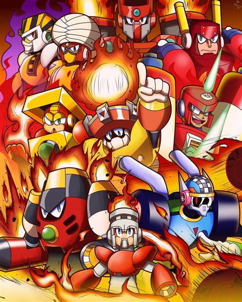 Fire Type Robot Masters By Theclassicrose On Deviantart