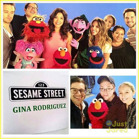 Gina Rodriguez Steals Kisses From Sesame Streets Elmo Photo 795836